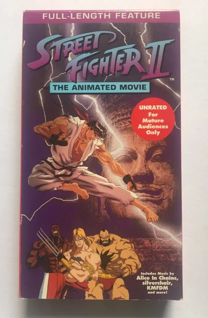 STREET FIGHTER II The Animated Movie VHS Unrated Alice in Chains Capcom ...