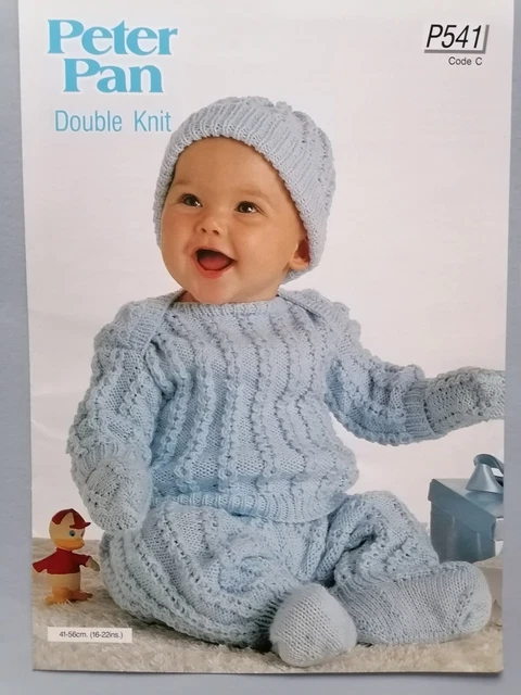 BABY SWEATER/LEGGINGS/HAT/MITTS, 41-56CM 8ply - PETER PAN Knitting ...
