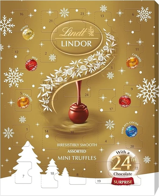 LINDT LINDOR ASSORTED Mini Advent Calendar 2025 – 117g – 24 Mini ...