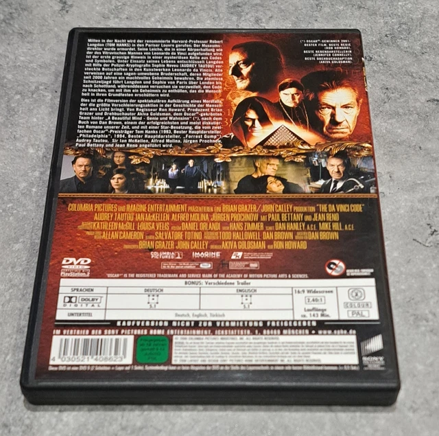 THE DA VINCI Code - Sakrileg (DVD) (Tom Hanks, Audrey Tautou, Ian Mckellen) EUR 1,50 - PicClick DE