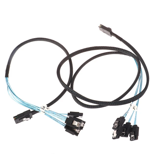 SAS SATA CABLE Mini-SAS SFF-8087 To 4 SATA Cable Mini SAS 4i SFF8087 ...