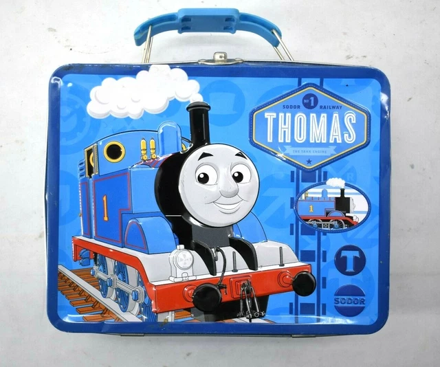 THOMAS THE TRAIN Tank Engine Sodor Railway Square All Tin Lunch Box ...