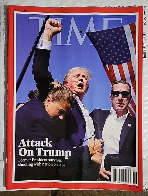 DONALD TRUMP - Time Magazine August 2024 - Attack on Trump - New £12.17 ...