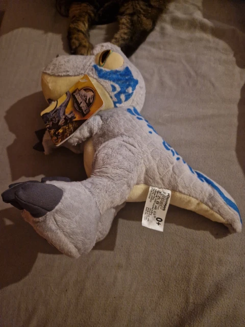 JURASSIC WORLD CAMP Cretaceous Blue Raptor Dinosaur 10" Posh Paws Soft ...