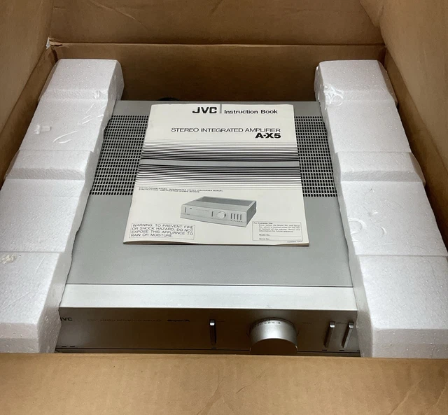 JVC A-X5 STEREO Integrated Amplifier Super-A Silver 70 WPC W/ Box ...