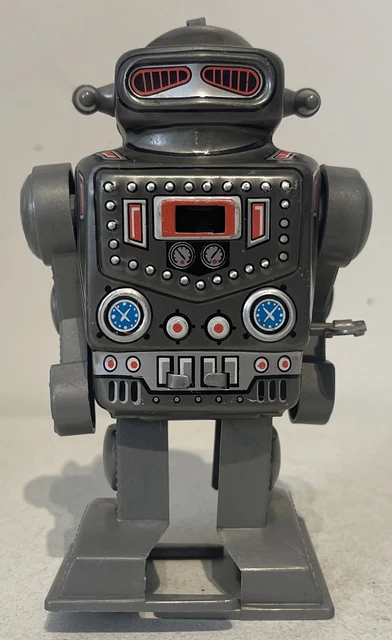 VINTAGE JAPANESE TINPLATE Robot Captain Space Toy Yone 2121 Wind Up ...