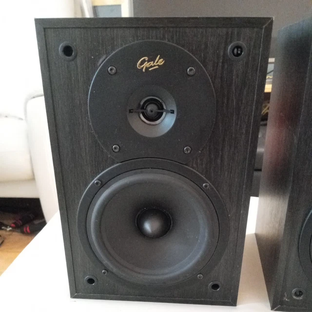 GALE MINI MONITOR 2-Way Quality Bookshelf Speakers Ash Black Wood-6 ...