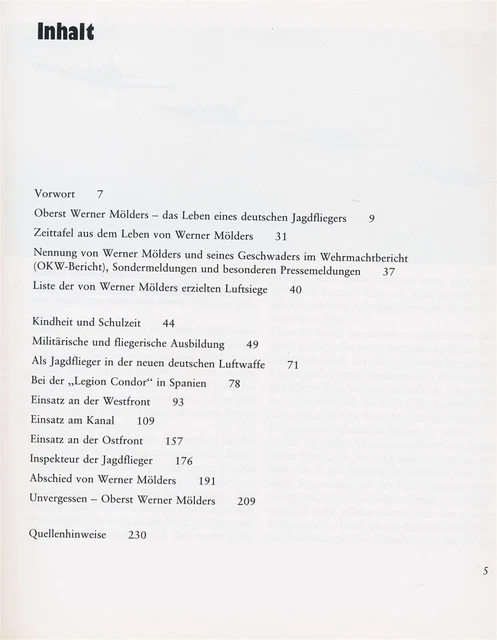 BOOK: JADFLIEGER OBERST Werner Molders, 230 pages WW2 German fighter ...