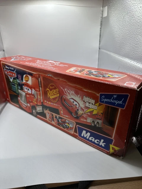 DISNEY PIXAR CARS Mack Batchelor Pad Hauler Truck Diecast 1:55 Combine ...