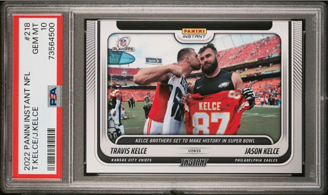 2023 PANINI INSTANT Travis Kelce Jason Kelce SUPER BOWL /611 SP #218 ...