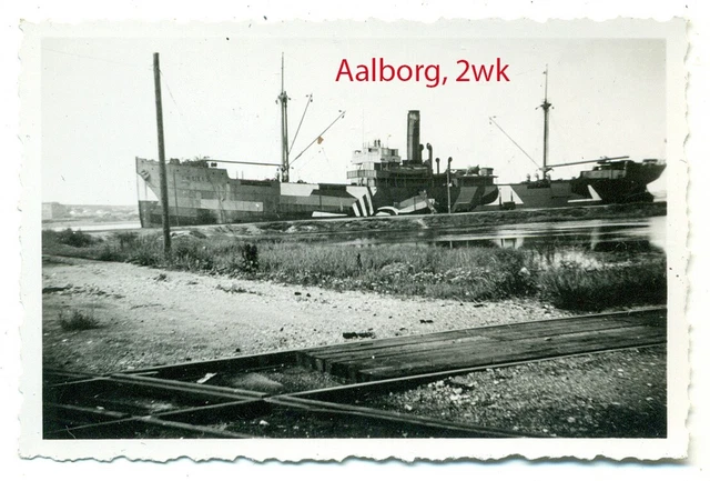 FOTO WEHRMACHT KRIEGSMARINE Aalborg Dänemark Schiff Tarn 2wk ww2 ...