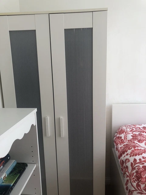 IKEA ANEBODA WARDROBE and ODDA single bed With MALM Bed Storage Drawers ...