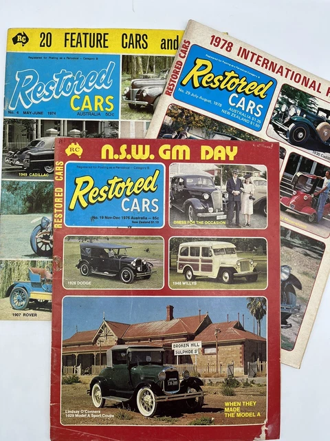 RESTORED CARS 1974-76 Australia Ford VX Vauxhall Riley Vintage Magazine ...