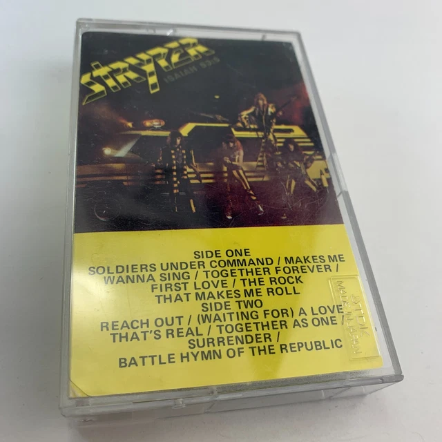 VINTAGE 1985 STRYPER Soldiers Under Command Heavy Metal Rock Cassette ...