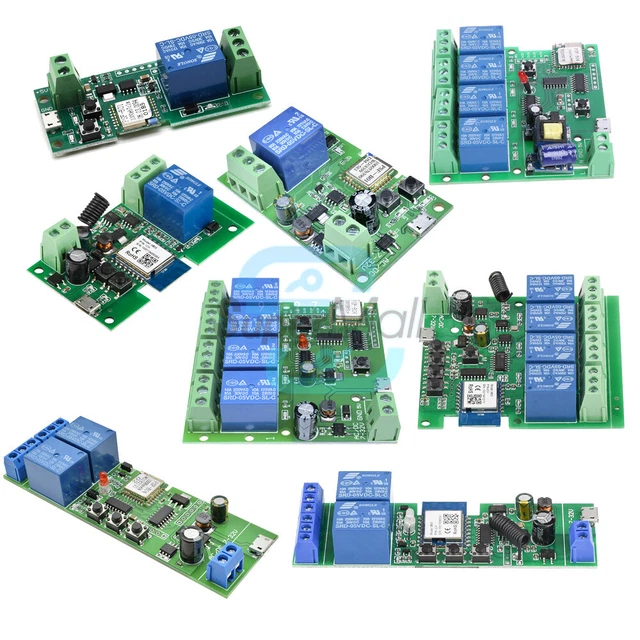 433MHZ 1/2/4 CHANNEL USB Smart Switch WiFi Relay Module Remote Control ...