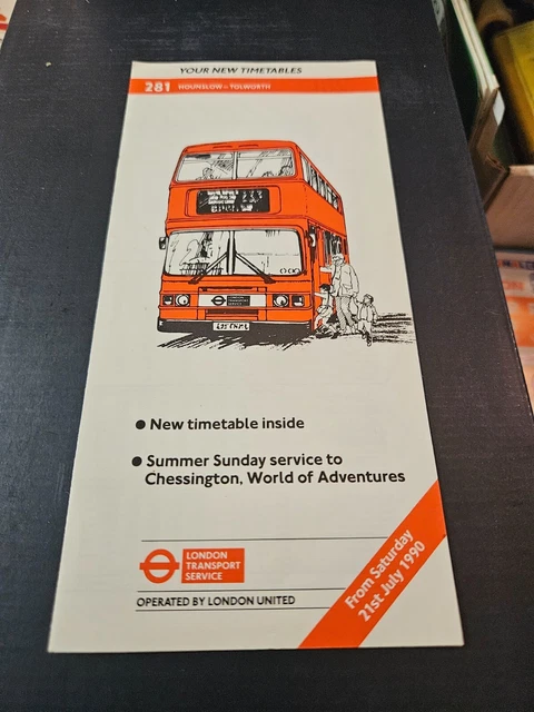 LONDON BUS TRANSPORT Timetable Leaflet London United HO5.91 £3.00 ...