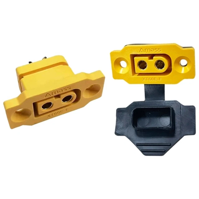 XT60 MOUNTABLE FIXED Female Plug Adapter Battery Soldering Connector ...
