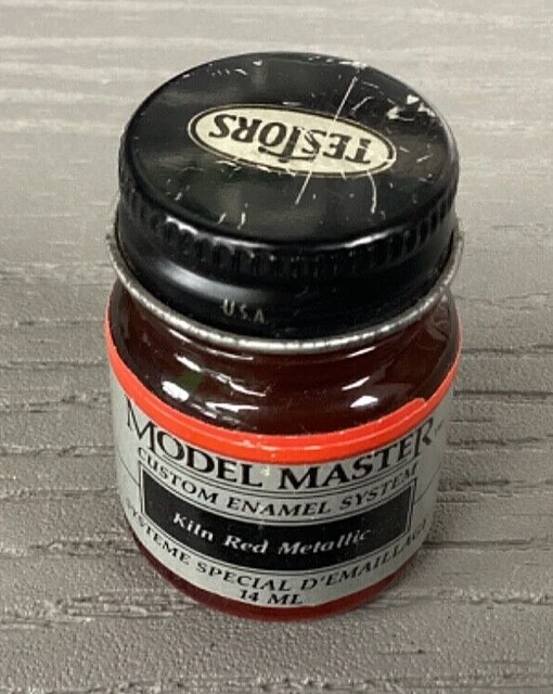 RARE TESTERS MODEL Master Kiln Red Metallic Paint 1/2 Oz. / 14.7 Ml ...