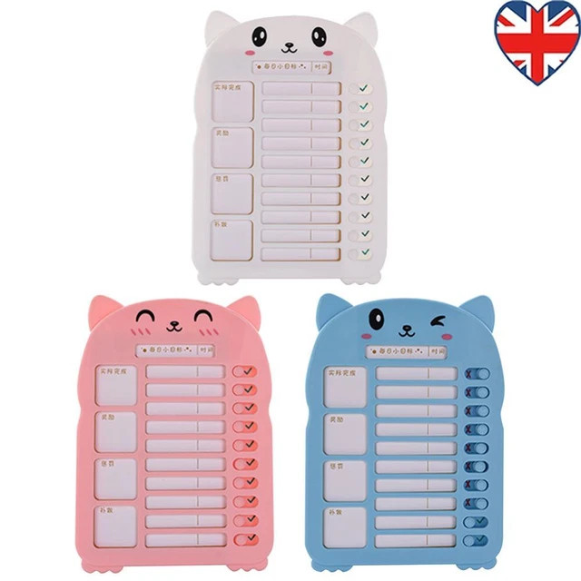 DAILY ROUTINE CHART Detachable Daily Schedule Board Cute Essential ...