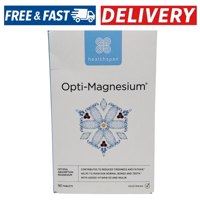 HEALTHSPAN OPTI-MAGNESIUM SUPPLEMENTS, 90 Tablets £13.95 - PicClick UK