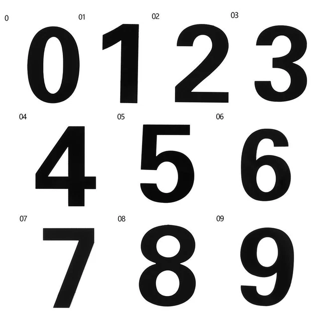 DOOR NUMERAL PLAQUE House Drawer Sign Door Plate Number Gate Digits EUR ...
