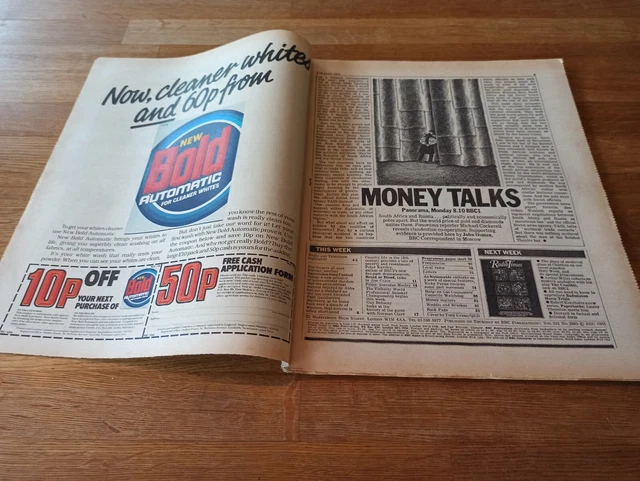 RADIO TIMES MAGAZINE # 1981 April 4-10 Frank Bough Sue Lawley cover ...