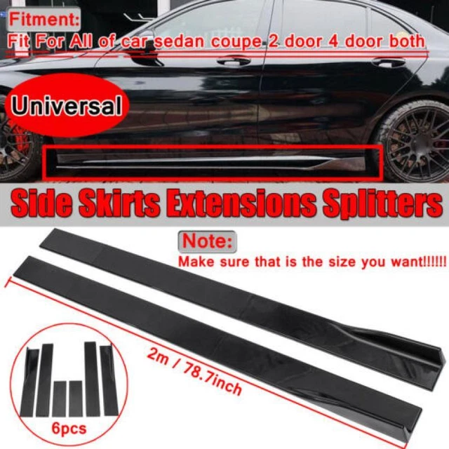78.7'' SIDE SKIRTS Lips Extension Body Kit Line For VW Golf Polo MK5 ...