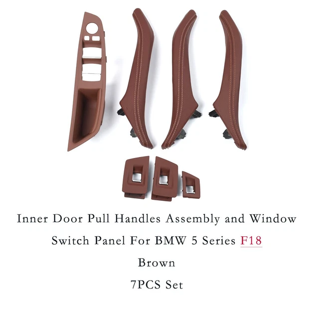 INTERIOR DOOR PULL Handles Assembly Window Panel Brown For BMW 5 Series ...
