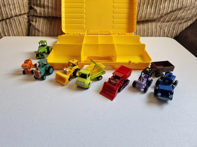 BOB THE BUILDER Die Cast Metal Vehicles & Figures Bundle with Carry ...