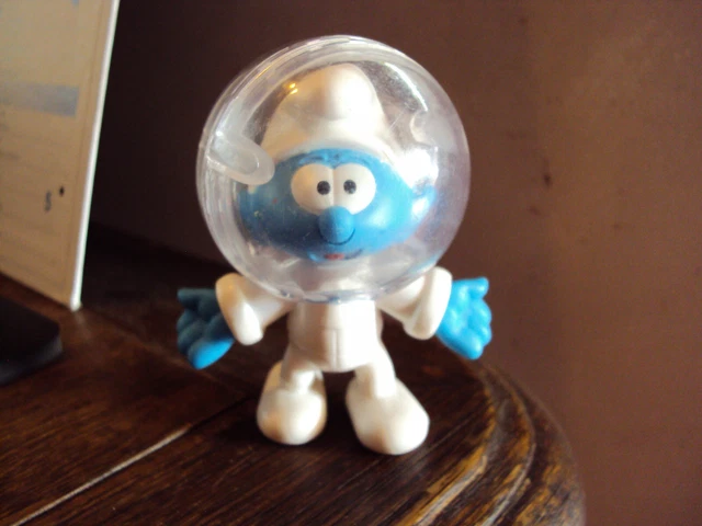 RARE SCHTROUMPF SMURFS Astro Smurf Astronaut Figurine Vintage with ...
