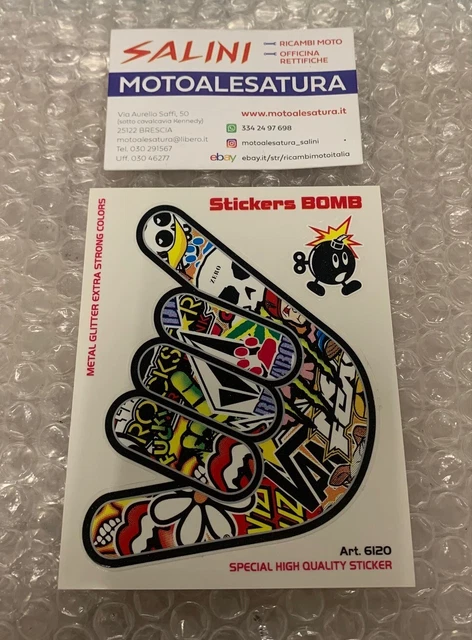 STICKERS BOMB ADESIVI Saluto Moto Mano Telefono Yeah Bomba Rockstar EUR ...