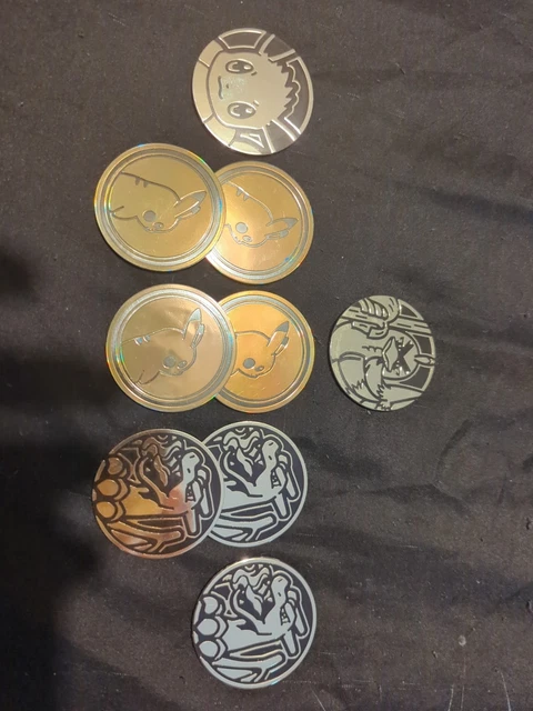 PIKACHU, CHARIZARD ETC Official JUMBO 2inch Pokémon TCG Flip 9 Coin ...