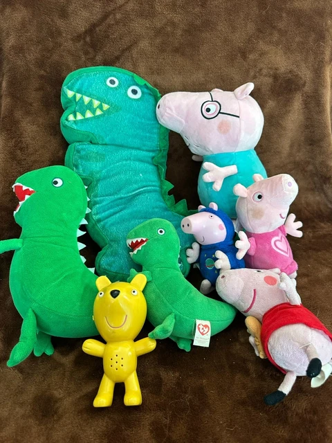 LARGE PEPPA PIG bundle light up George, talking teddy, MR dinosaur ...