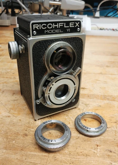 VINTAGE 1950'S RICOHFLEX Model VI Twin Lens Reflex Medium Format TLR ...