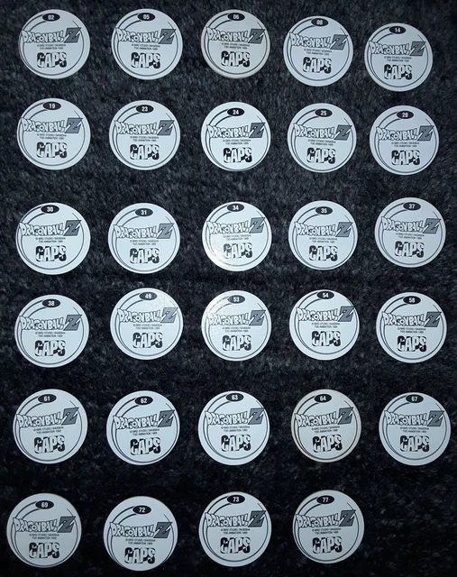 LOT DE 29 Caps - Pogs / Dragon Ball Z - DBZ / Bird studio, Shueisha ...