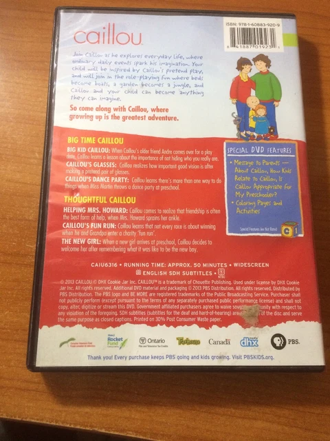 CAILLOU: BIG KID Caillou (DVD) PBS Kinder...pm50 EUR 1,51 - PicClick DE