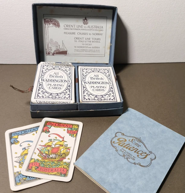 WADDINGTONS PATIENCE PLAYING Cards Oriental Line souvenir, cards still ...
