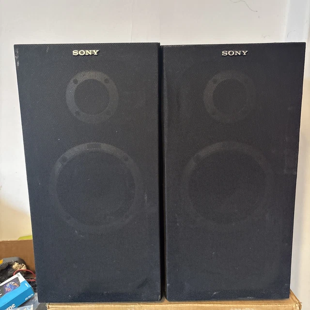 SONY SS-E34 VINTAGE 1984 Stereo Speakers 30W 8ohm Bass Reflex Bookshelf ...