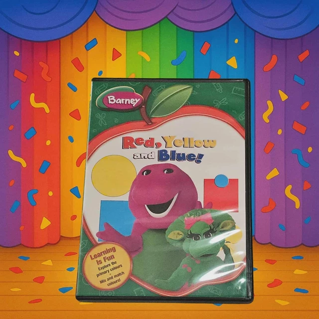 BARNEY RED YELLOW and Blue DVD Kids Learning Songs Colors Factory ...