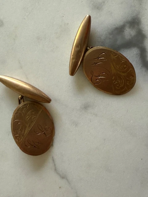 ANTIQUE 9CT GOLD Cufflinks weigh 2.97 grams Good condition. £115.10 ...
