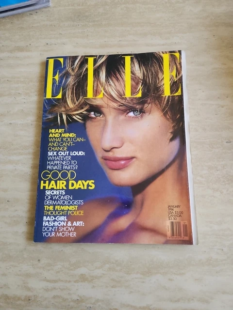 1994 JANUARY ELLE Magazine - Manon Von Gerkan Front Fashion Cover £19. ...