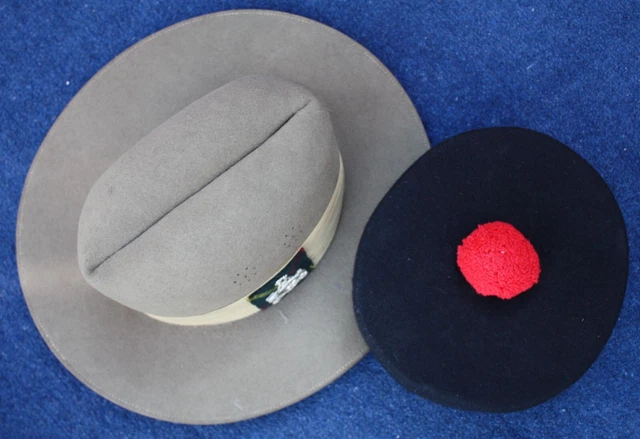 ORIGINAL POST WW2 British 10th Gurkha Rifles, Slouch Hat & Pill Box Hat ...
