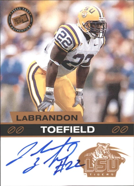 2003 PRESS PASS autographes bronze #54 LaBrandon Toefield EUR 3,31 ...
