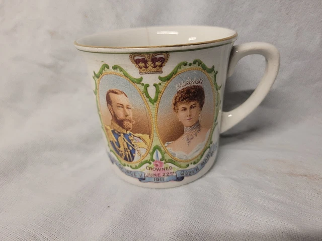 1911 KÖNIG GEORGE und Königin Maria Krönung Tasse Royal Wintonia x1 EUR ...