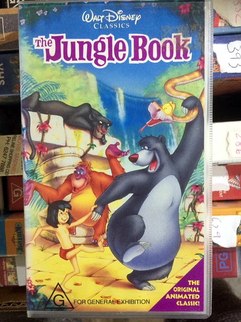 THE JUNGLE BOOK - Blue Cover - Walt Disney Classics - VHS Cassette Tape ...