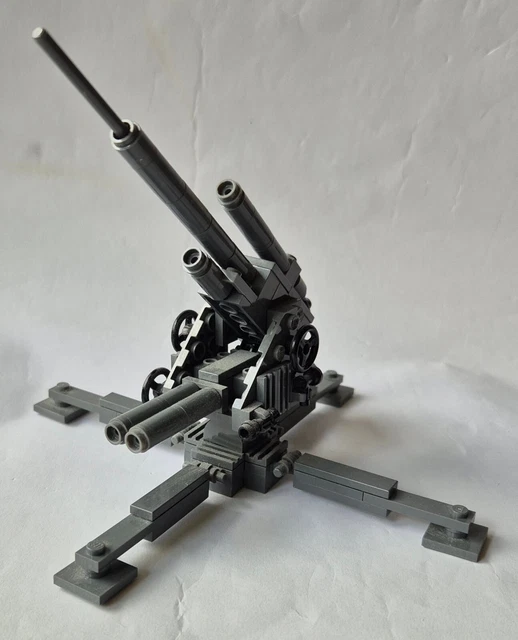 CUSTOM WW2 FLAK 36 88mm Kanone aus LEGO® Steinen, Vitrinen-Modell ...