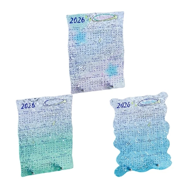 2026 FULL YEAR to View Calendar Shatterproof Acrylic Calendar For ...