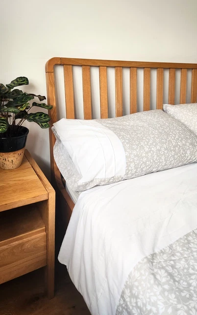 STYLISH OAK DOUBLE Bed Frame - John Lewis Shaker Style £193.10 ...