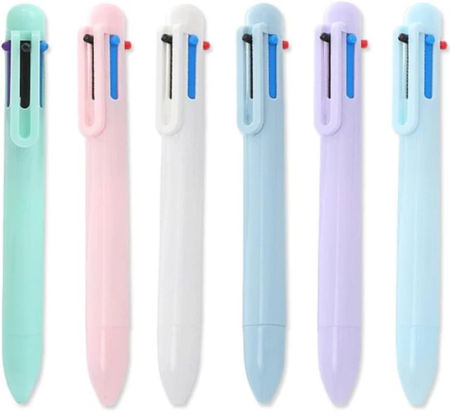 6 COLOR GRIP Original Ballpoint Pen, Medium Point (0.5mm) Blue, Red ...