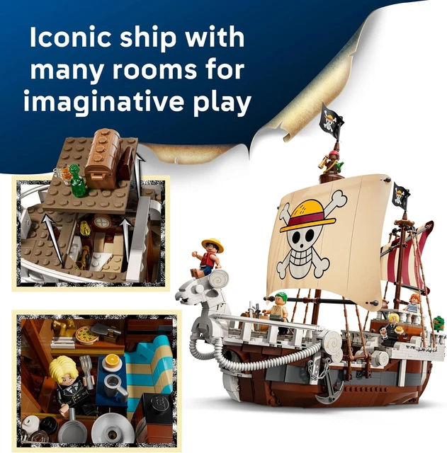 LEGO ONE PIECE The Going Merry Pirate Ship Toy - Play & Display Boat ...